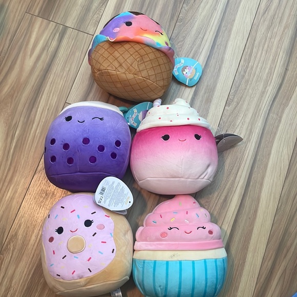 Squishmallows | Toys | Squishmallows Cinnamon Glady Dabria Poplina Diebre Nwt Set Dessert | Poshmark